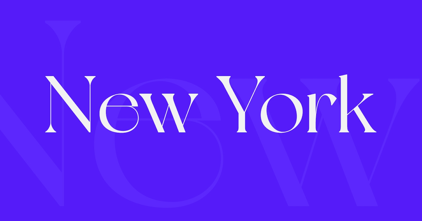 🏻 New York Font | Crehana