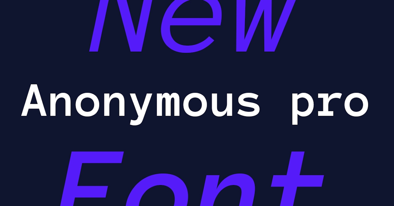 Anonymous Pro Free Font | Crehana