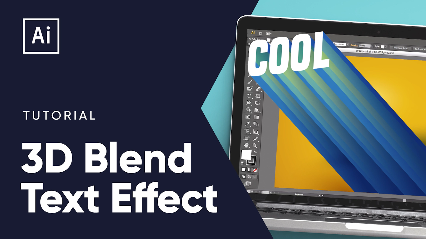 3D Blend Text Effect en Adobe Illustrator | Crehana