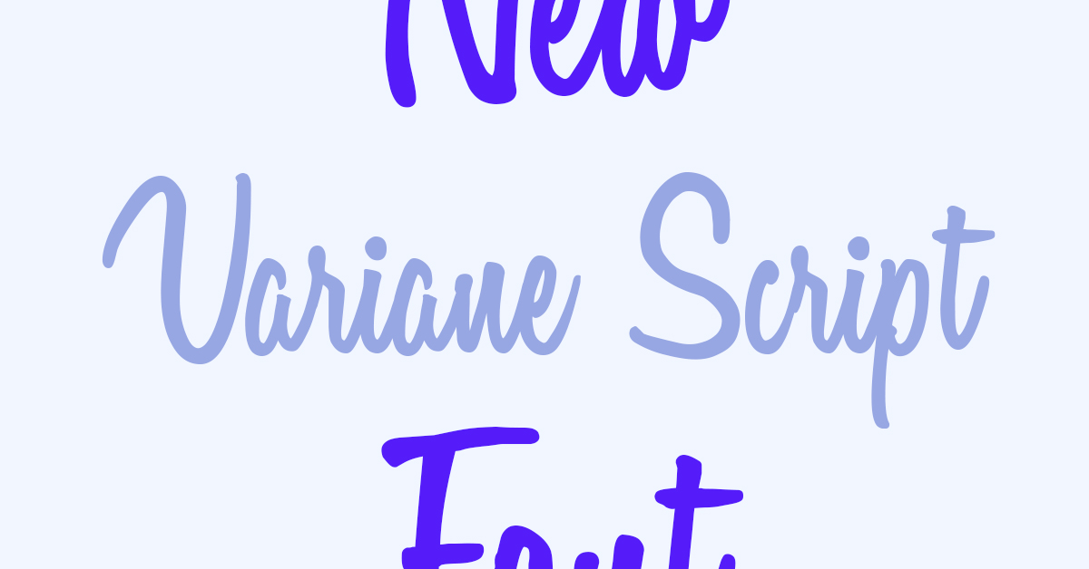 Variane Script Font | Crehana