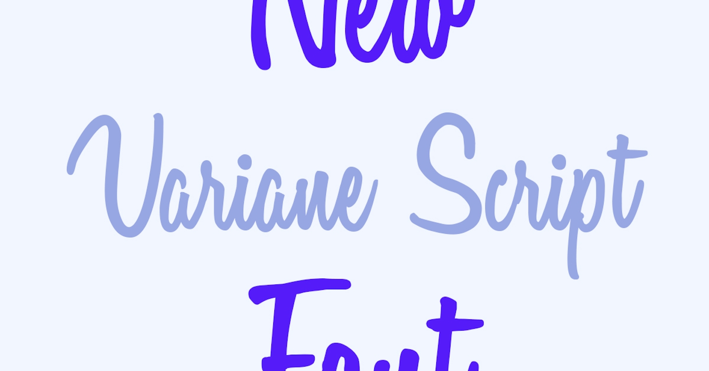 Variane Script Font | Crehana