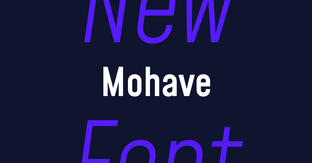 Mohave Font | Crehana