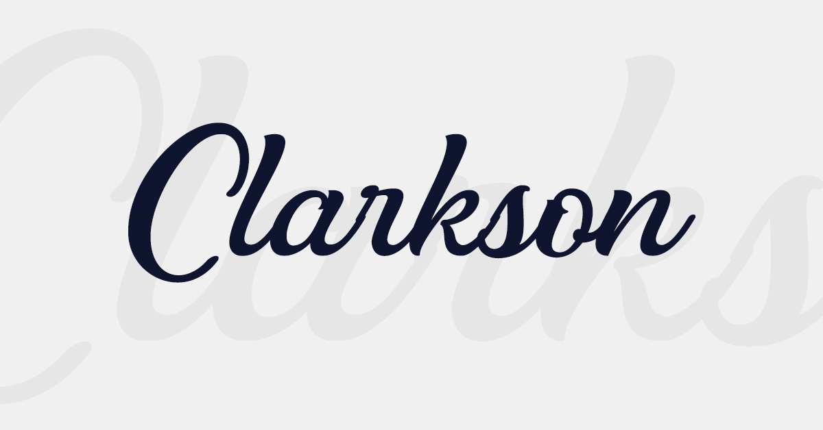 🖋️ Clarkson Script Font | Crehana